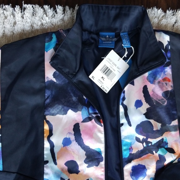 adidas | Jackets & Coats | Nwt Adidas Multi Color Print Zip Up Jacket ...
